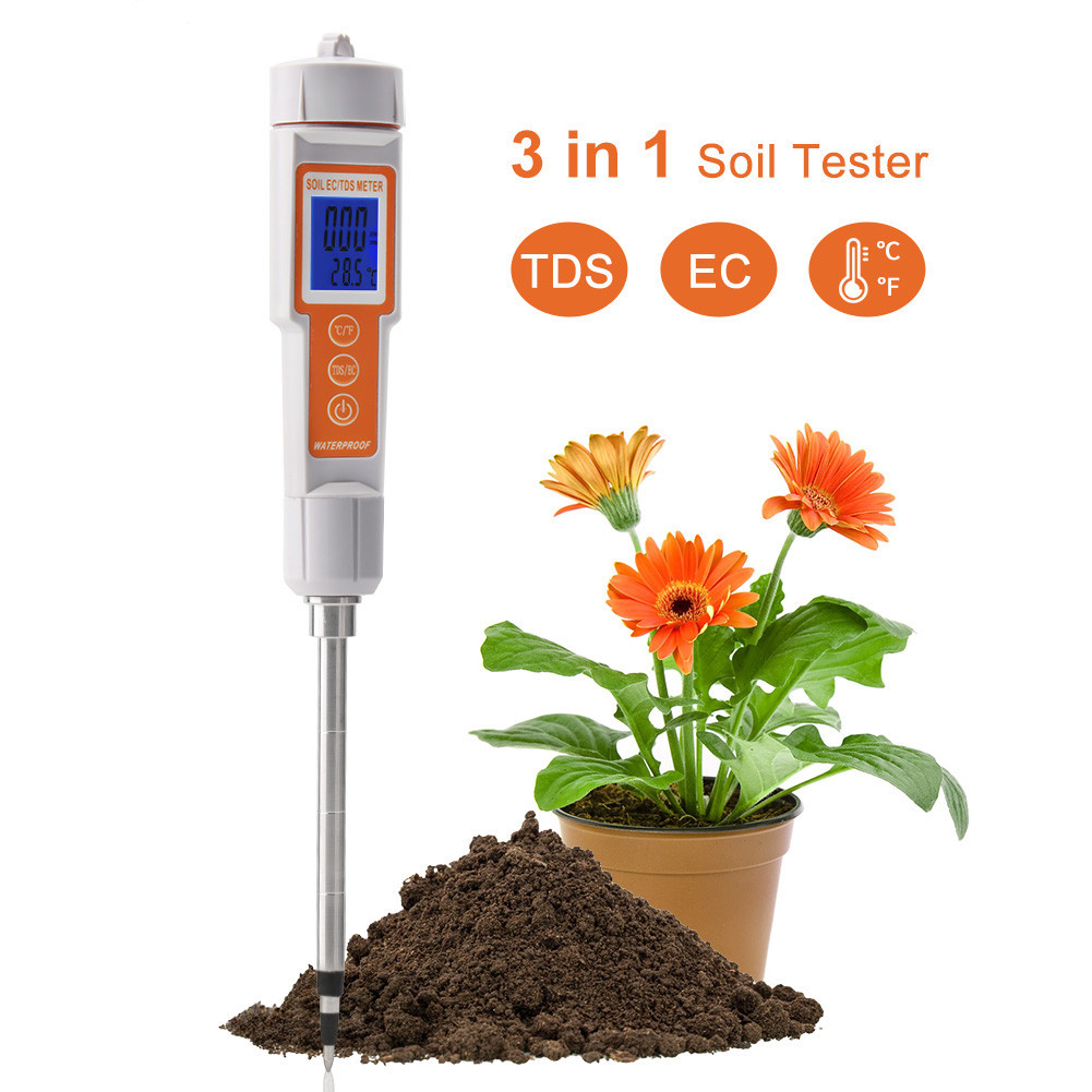 Soil Meter TDS/EC/Temperature Soil Quality Tester for Plant Crop ...