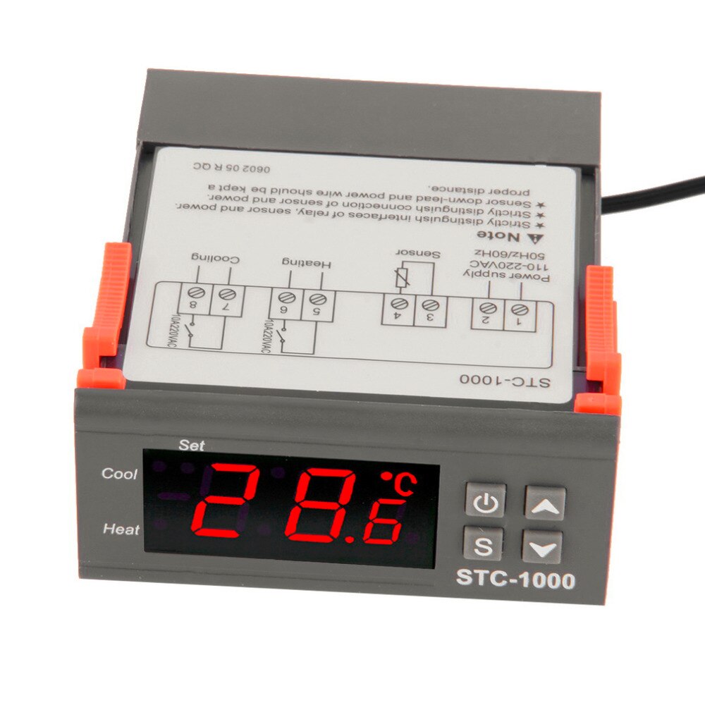 STC-1000 Digital Temperature Controller Thermostat with Probe -50~99C 220 V Aquarium w/Sensor ...