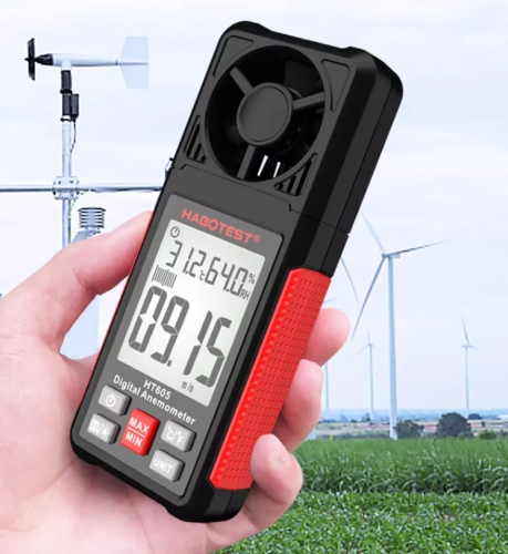 Digital Anemometer With LCD HD Backlight digital display Small body ...