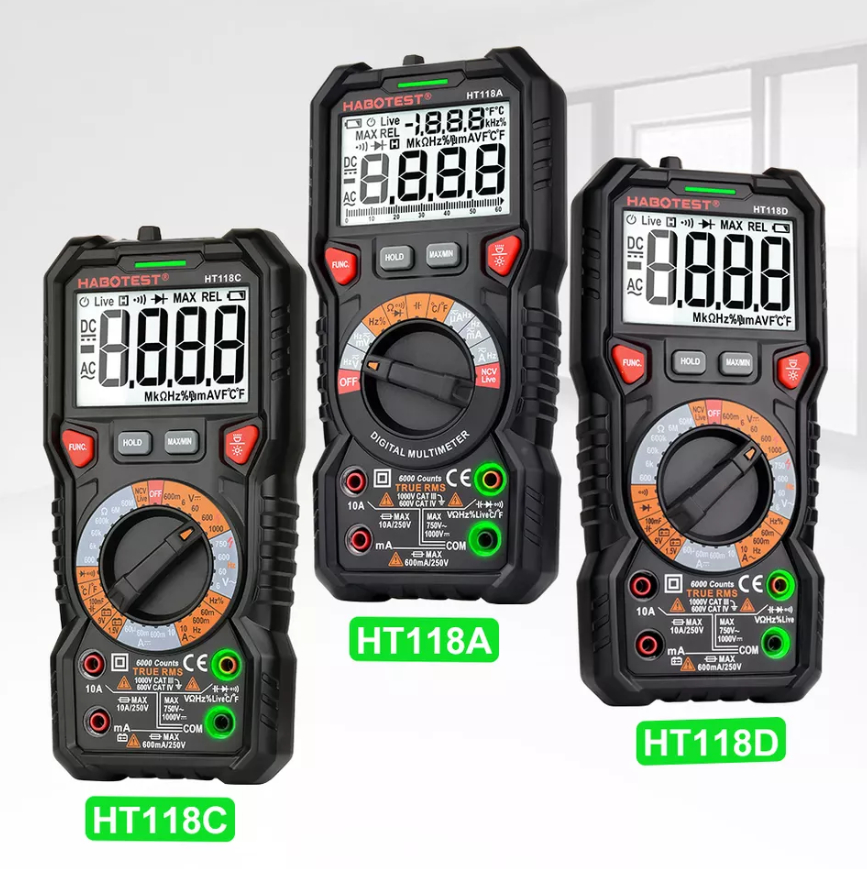 HT118 Series Capacitance Resistance Current Voltage T-RMS Digital ...