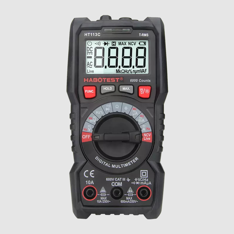 HT113C 600V 10A Auto Range 6000 Counts Diode Test Digital Multimeter ...
