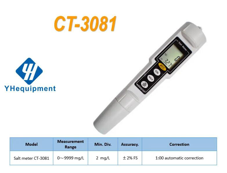 CT-3081 Pen type digital salt meter,PH Meter