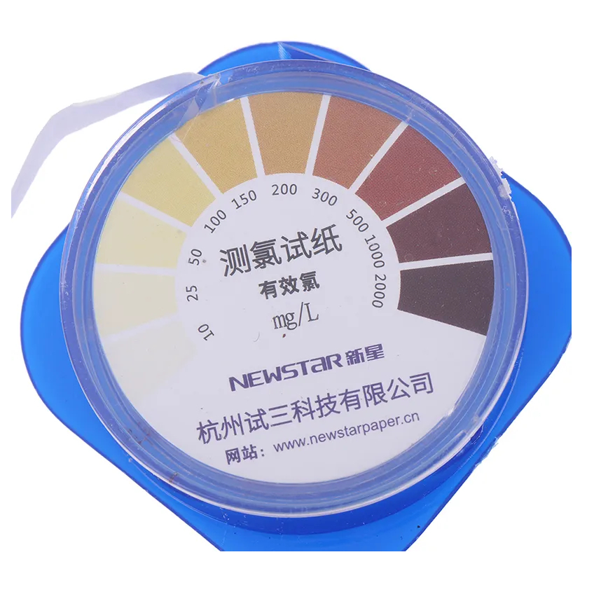 PPC-01 Chlorine Test Paper Strips Range 10-2000mg/lppm Color Chart ...