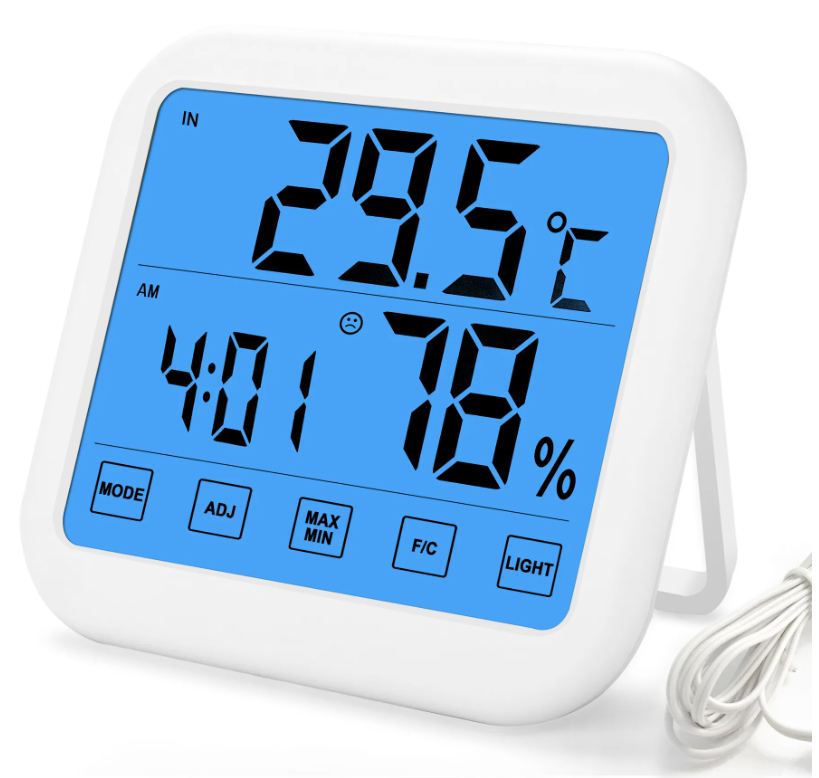 DT-21 Wall mounted easy to read removable probe backlight Thermometer hygrometer Digital ...