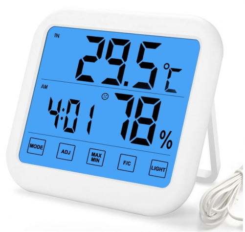 DT-21 Wall mounted easy to read removable probe backlight Thermometer ...
