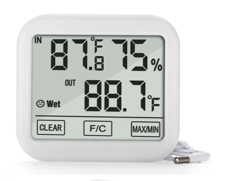 DT-23 Desktop probe Digital Hygrometer Max Min IN OUT thermometer LCD ...