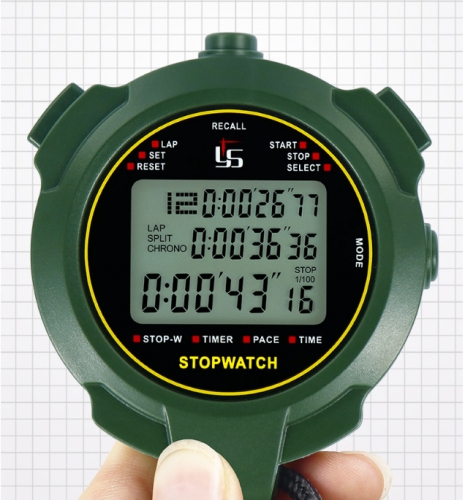 YS-710 10 Memory Electronic Stopwatch Chronograph Sports Training Track ...
