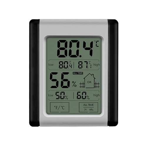 Digital Hygrometer Temperature Sensor 24H Max/Min Record Display ...