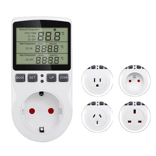 MT-N01 Digital Temperature Controller Thermostat Timer Switch 100~220V EU Socket With ...