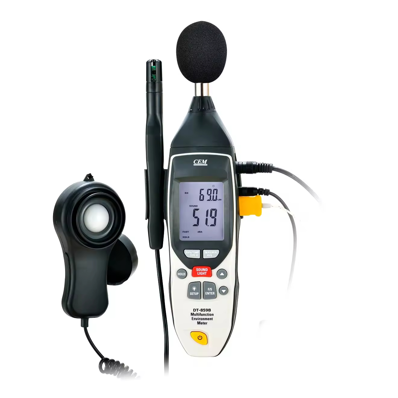 CEM DT-859B 5 in 1 Multifunction Environment Meter Sound Level Meter ...
