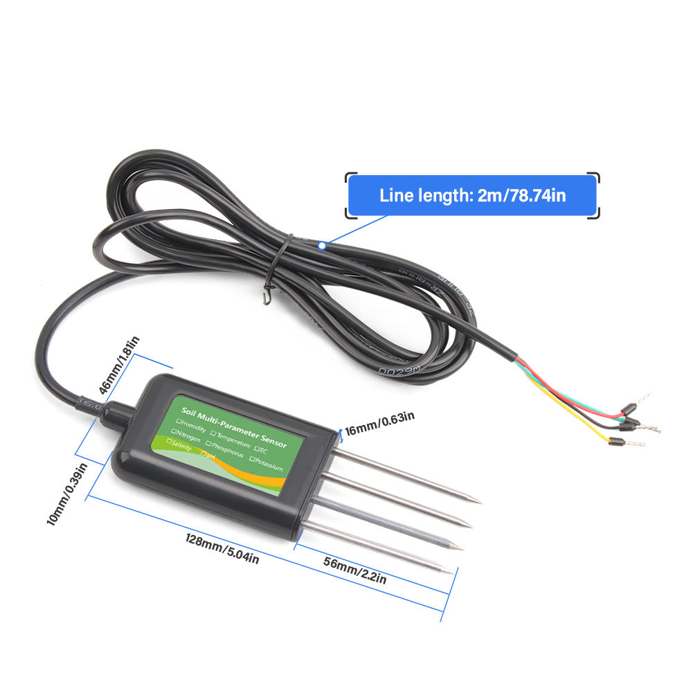 YH-SO8N Soil Multi-Parameter Sensor | 8-in-1 EC pH NPK Temp Moisture ...